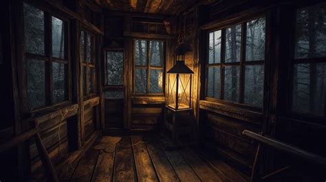 98000 Enigmatic Night Cabin Window Glow Pictures