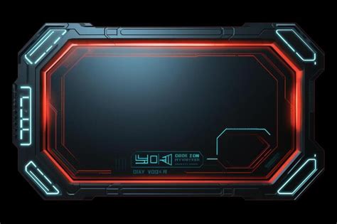 Premium AI Image Hud Frames Futuristic Text Box Border Frame Scifi Digital Screen