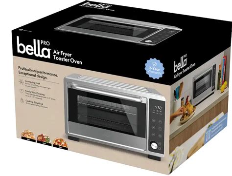 Bella Pro 6 Slice Air Fryer Toaster Oven 088 Cu Ft Stainless Steel