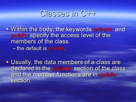 C Classes Tutorials
