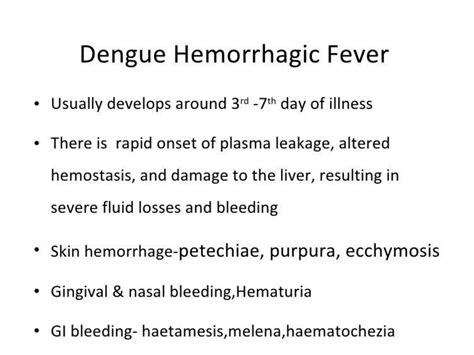 Dengue Fever Dengue Shock Syndrome Pptx