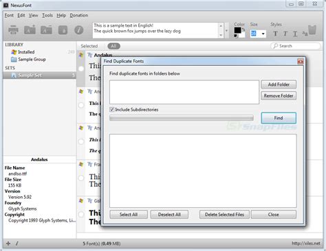 NexusFont Screenshot And Download At SnapFiles Com