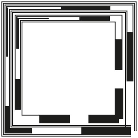 Geometric Square Frame Abstract Vector Border Minimalist Rectangle