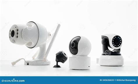 Security Cameras Cctv On A Computer Laptop Screen Screen Blur Empty