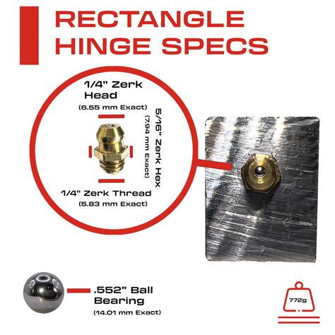 Sidco Supply 5” Inch Weldable Rectangle Hinges Heavy Duty Gate Hinge