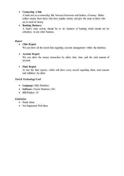 Banking Management System Project Documentation Docx