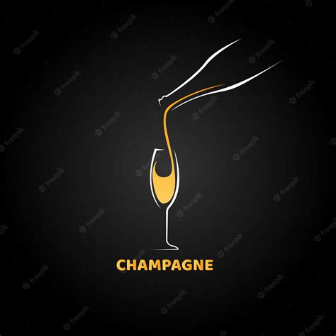Premium Vector Champagne Glass Bottle Design Background