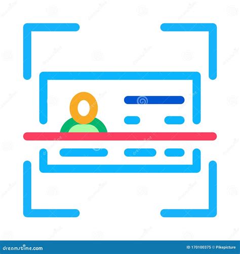 Document Scanning Icon Vector Outline Illustration Stock Vector