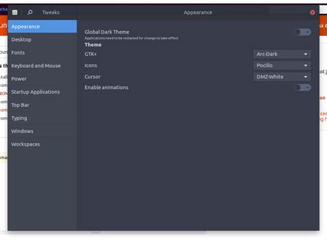 ubuntu 17 04 [budgie] gnome tweak tool missing some components ask