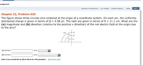 Solved The Figure Shows Three Circular Arcs Centered At The