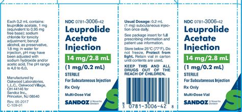 Leuprolide Fda Prescribing Information Side Effects And Uses