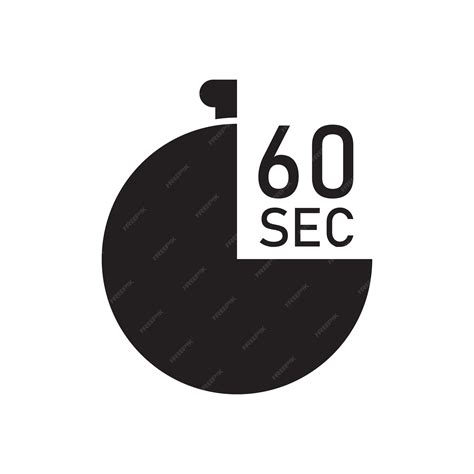 Premium Vector 60 Second Timer Clock Icon Template For Graphic And