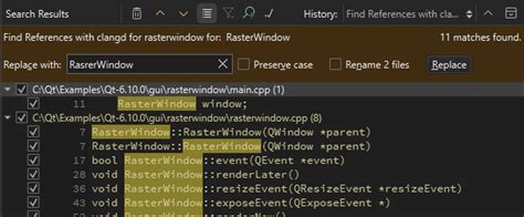 Rename Symbols Qt Creator Documentation