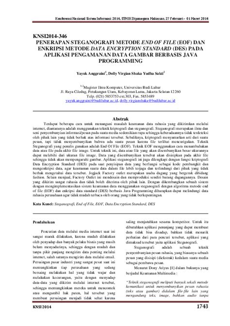 Pdf Penerapan Steganografi Metode End Of File Eof Dan Enkripsi
