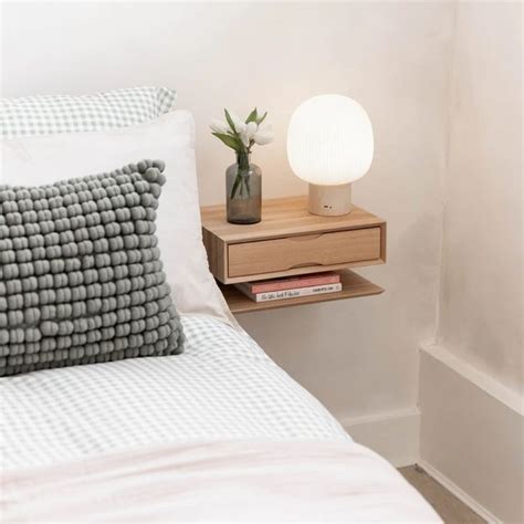 Oak Floating Bedside Table Floating Nightstand Etsy In 2024 Simple