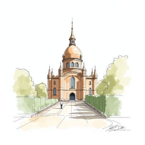 Historical Architecture Sketch Stable Diffusion Online