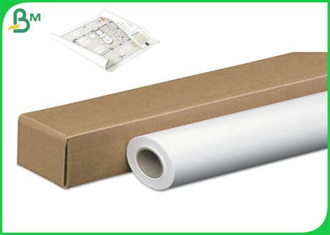 36inch 50m 80gsm Inkjet Cad Plotter Paper Roll For Engineering Drawing