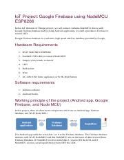Control Led Google Firebase Iot Project With Nodemcu Course Hero