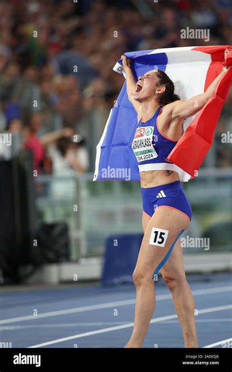 Auriana Lazraq Khlass 2nd Celebrating After The Heptathlon In The