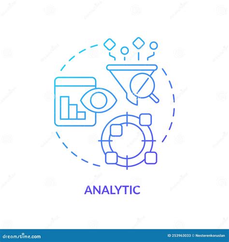 Analytic Blue Gradient Concept Icon Stock Vector Illustration Of Icon Line 253963033