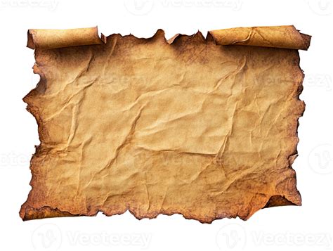 Old Parchment Scroll With Rough Edges And Texture 54583569 Png