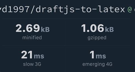 zhyd1997 draftjs to latex bundlephobia