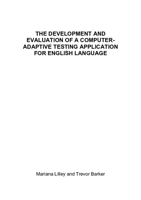 pdf computer based testing for e learning evaluation of question
