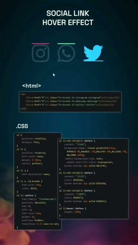 Social Link Hover Effect Using Html And Css Youtube