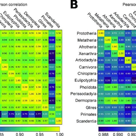 Pearson Correlation Of The Structure Matrices With The Reference One