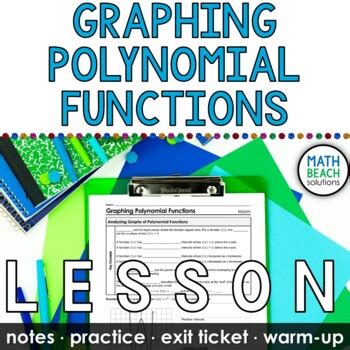 Graphing Polynomial Functions Lesson By Math Beach Solutions TpT