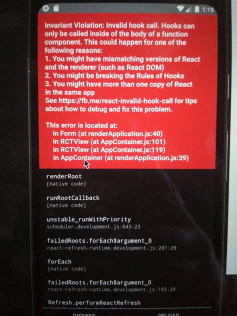 Mobile React Native Invalid Hook Call Hooks Can Only Be Called Inside Of The Body Of A