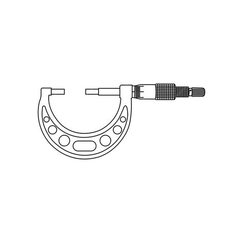 Premium Vector Micrometer Measuring Instrument Icon