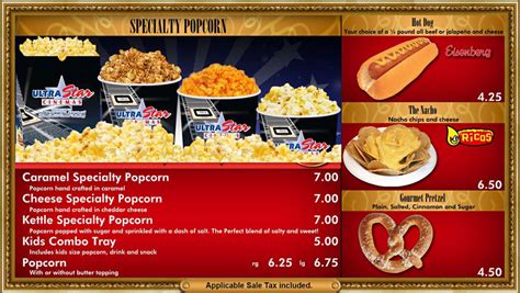 Food Menu At Movie Theater At Mary Birch Blog