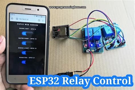 Esp32 Web Server Control Ac Appliances Using Relay Module R Esp32