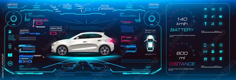 Car User Interface HUD GUI UI Options Settings Power Supply Of The Car Electrics Virtual