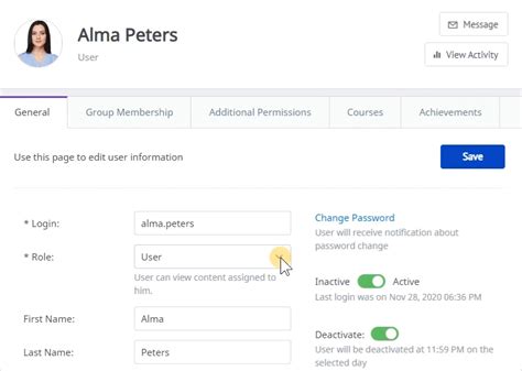 Assigning A Role To A User