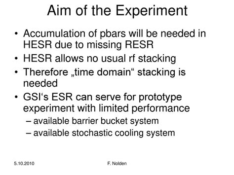 Accumulation Experiments With Stochastic Cooling In The Esr Ppt Download