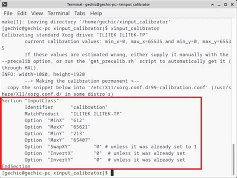 Manjaro Linux旋转与校准触摸屏 Gechic