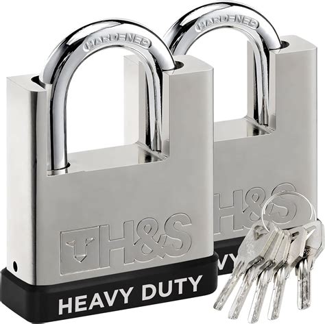 Hands High Security 2 Padlocks With 5 Keys Heavy Duty Waterproof 60mm 2 4 Padlock And Key Set