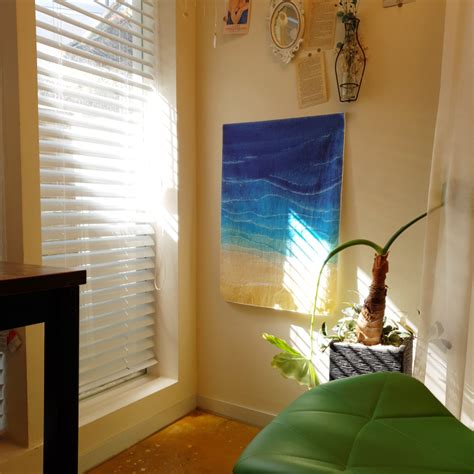 패브릭포스터 유화로 직접그린듯한 바다와 파도가 표현된 린넨 패브릭 포스터 주문제작 리뷰 네이버 블로그