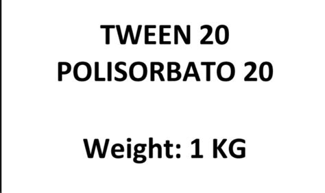 Tween 20 1 Kg Top Note