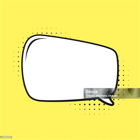 검은색 하프톤 그림자가 있는 복고풍 빈 만화 말풍선 벡터 일러스트레이션 텍스트 프레임 테두리 빈티지 디자인 팝 아트 스타일 검은
