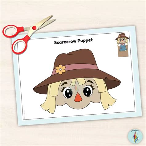 Printable Scarecrow Paper Bag Puppet Templates