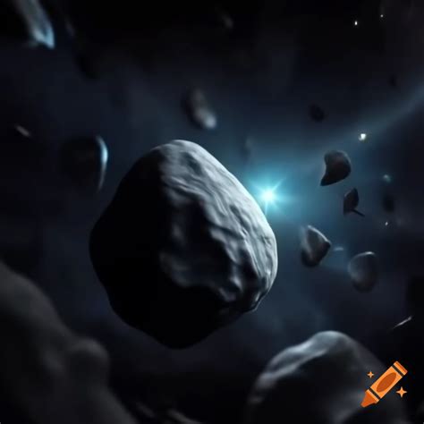 Asteroid Field Viewed From Spaceship Cockpit On Craiyon
