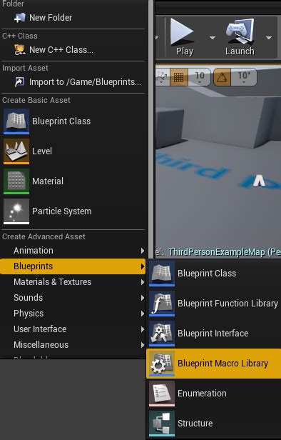 Blueprint Macro Library In Unreal Engine Unreal Engine 55 Documentation Epic Developer