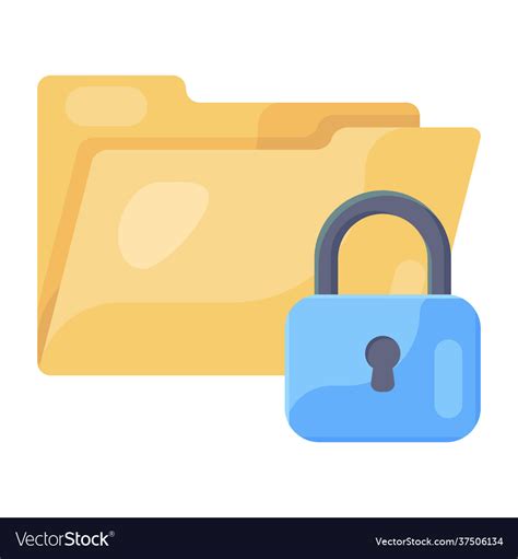 Secure Folder Royalty Free Vector Image Vectorstock