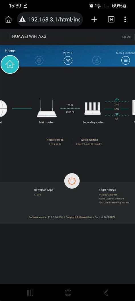 I Have This Huawei Wifi Ax3 I Connected To My Main Router As Repeater Mode The Ax3 Doesnt