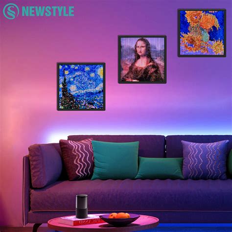 Jual Bluetooth LED Pixel Panel 64x64 RGB Programmable Pixel Art Display APP Control Creative