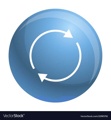 Round Circle Arrow Icon Simple Style Royalty Free Vector