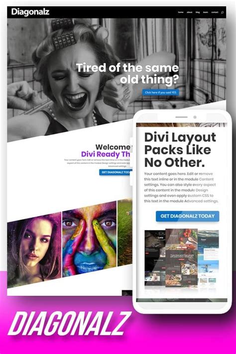 Divi Layout Diagonal Layout